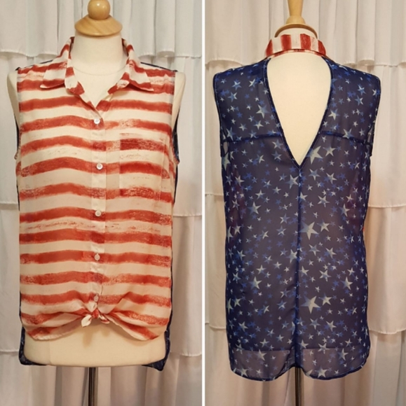 Jessica Simpson | Tops | Jessica Simpson American Flag Shirt | Poshmark